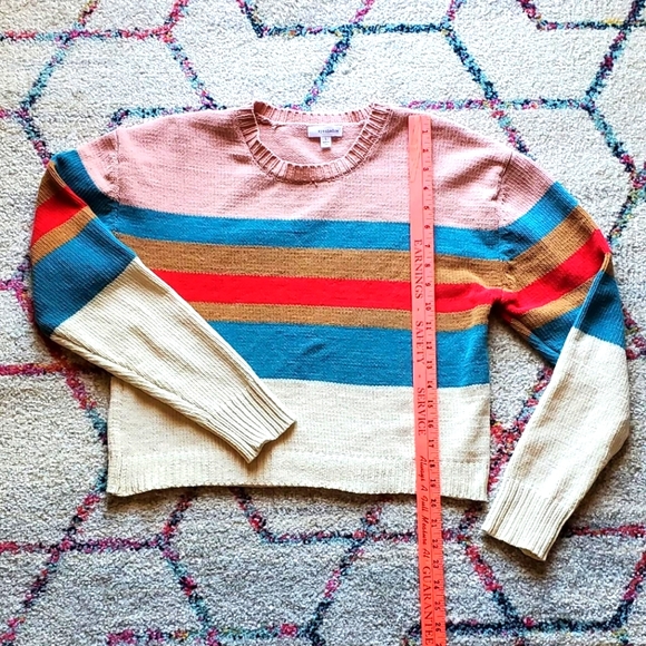 Sweaters | 7s Vibes Chenille Striped Sweater | Poshmark
